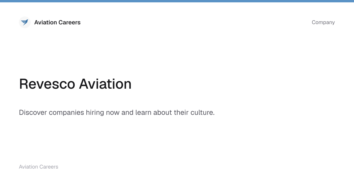 Revesco Aviation | Aviation Careers